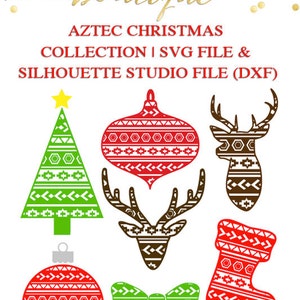 Aztec Christmas Graphic Files for Cutting Machines SVG and - Etsy