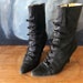 Victorian Style Romantic Goth Halloweenblack Pointy Witchy Heeled Boots ...