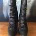 Victorian Style Romantic Goth Halloweenblack Pointy Witchy Heeled Boots ...