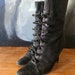 Victorian Style Romantic Goth Halloweenblack Pointy Witchy Heeled Boots ...