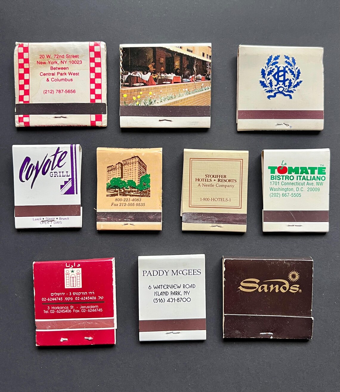Vintage Matchbook Collection Set of 10 Assorted Retro Designs - Etsy