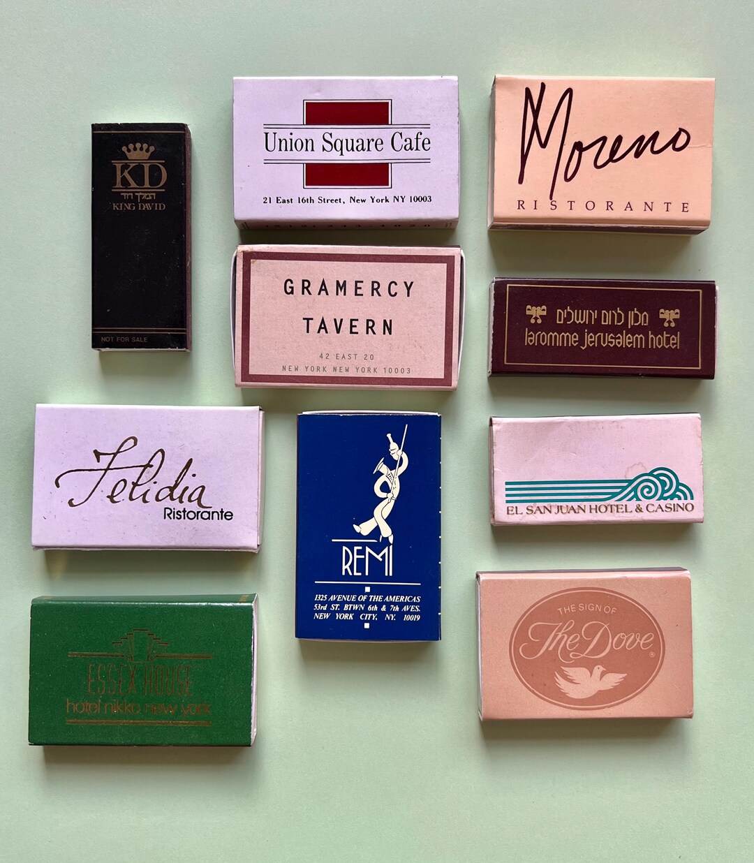 Vintage Matchbook Collection Set of 10 Assorted Retro Designs - Etsy