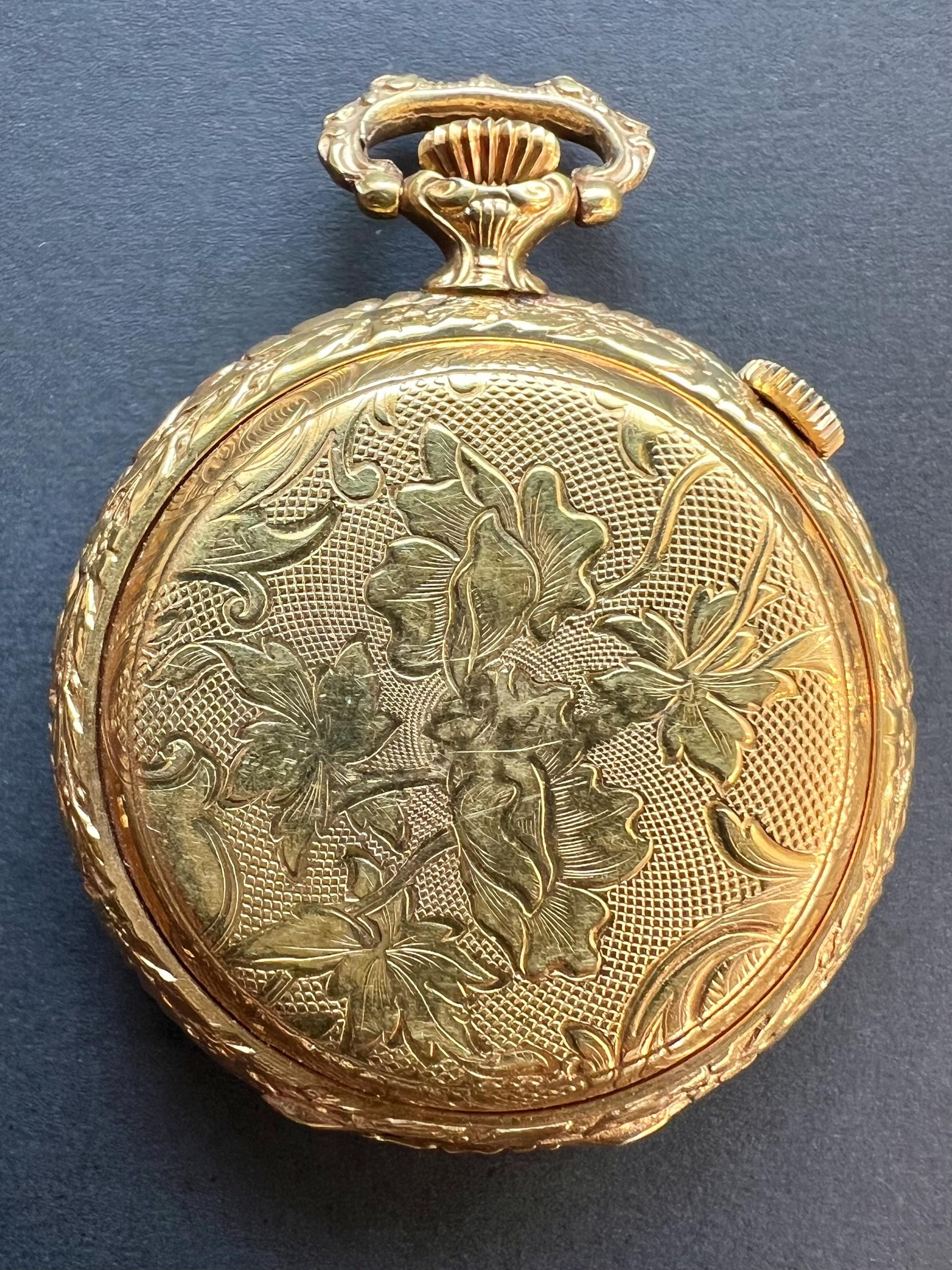 Vintage NASTRIX - Ornate Gold Tone Pocket Watch - Swiss Incabloc ...