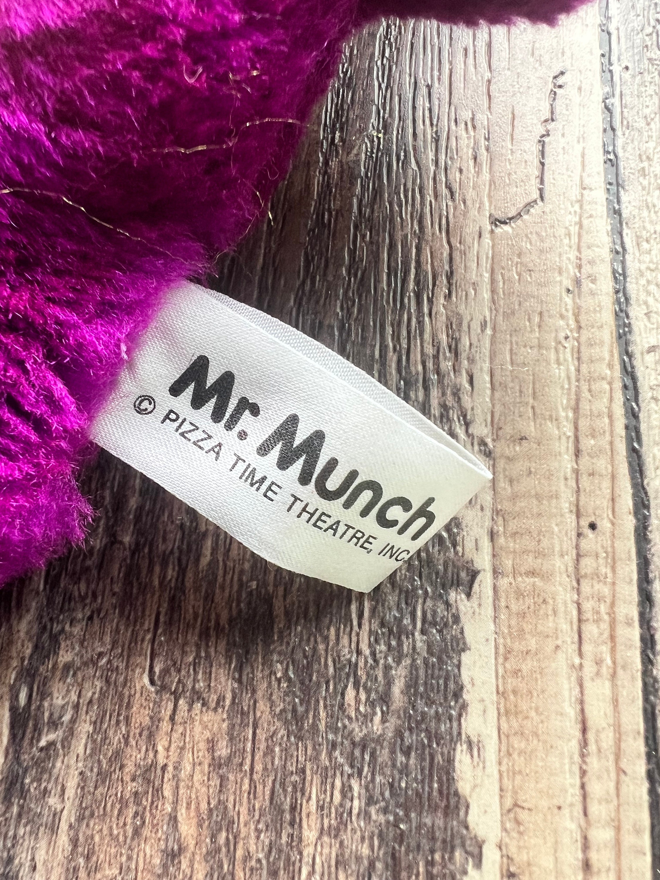 Vintage Chuck E. Cheese “mr. Munch” Plush - 1980s Showbiz Pizza Time ...