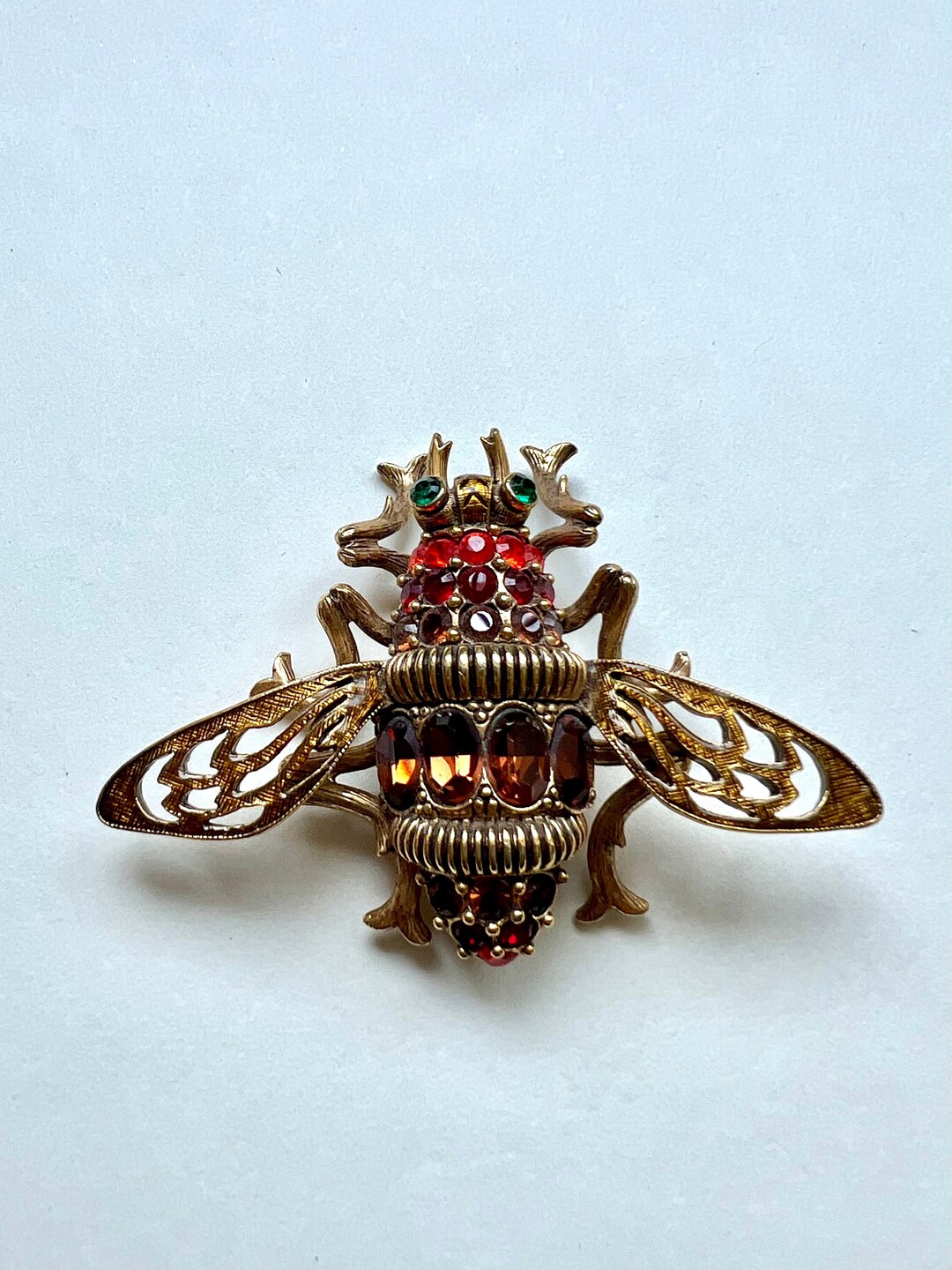Vintage Queen Bee Brooch/pin by Joan Rivers | Insect Inspired Statement ...