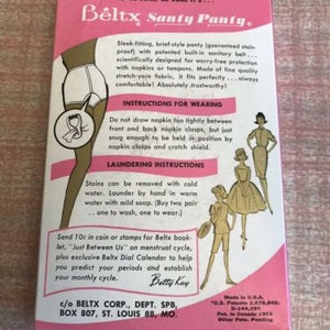 Vtg 1960s Beltx Santy Panty Sanitary Underwear Deadstock Size - Etsy