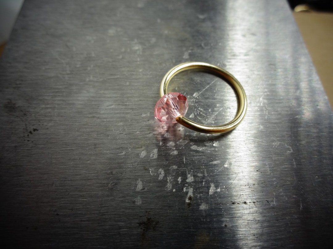 Captive Bead Ring Made With PINK Swarovski Crystal - VARIETY 16 Gauge ...
