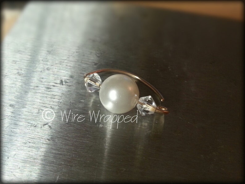 Navel Belly Ring Hoop Made With Swarovski Pearl & Crystals - Solid ...