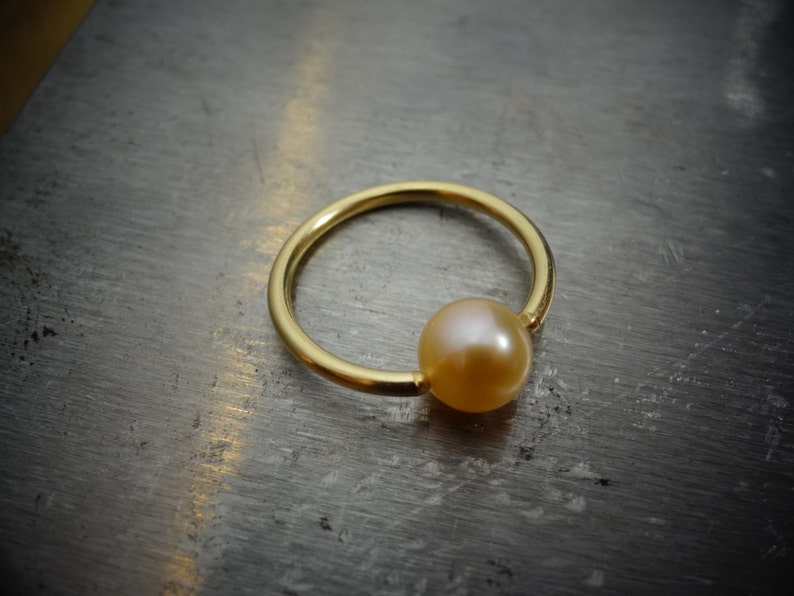 Captive Bead Genuine A-grade Lt. Pink Pearl Navel Belly Ring | Etsy