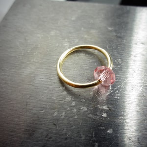 Captive Bead Ring Made With PINK Swarovski Crystal - VARIETY 16 Gauge ...