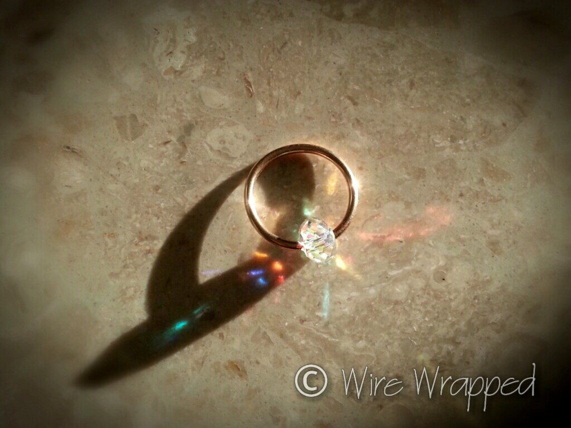 Captive Bead Ring Made With Swarovski Crystal VARIETY 16 - Etsy