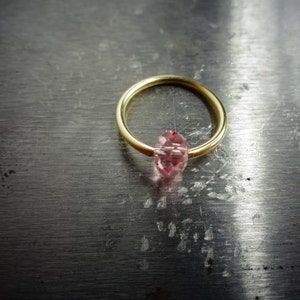 Captive Bead Ring Made With PINK Swarovski Crystal - VARIETY 16 Gauge ...