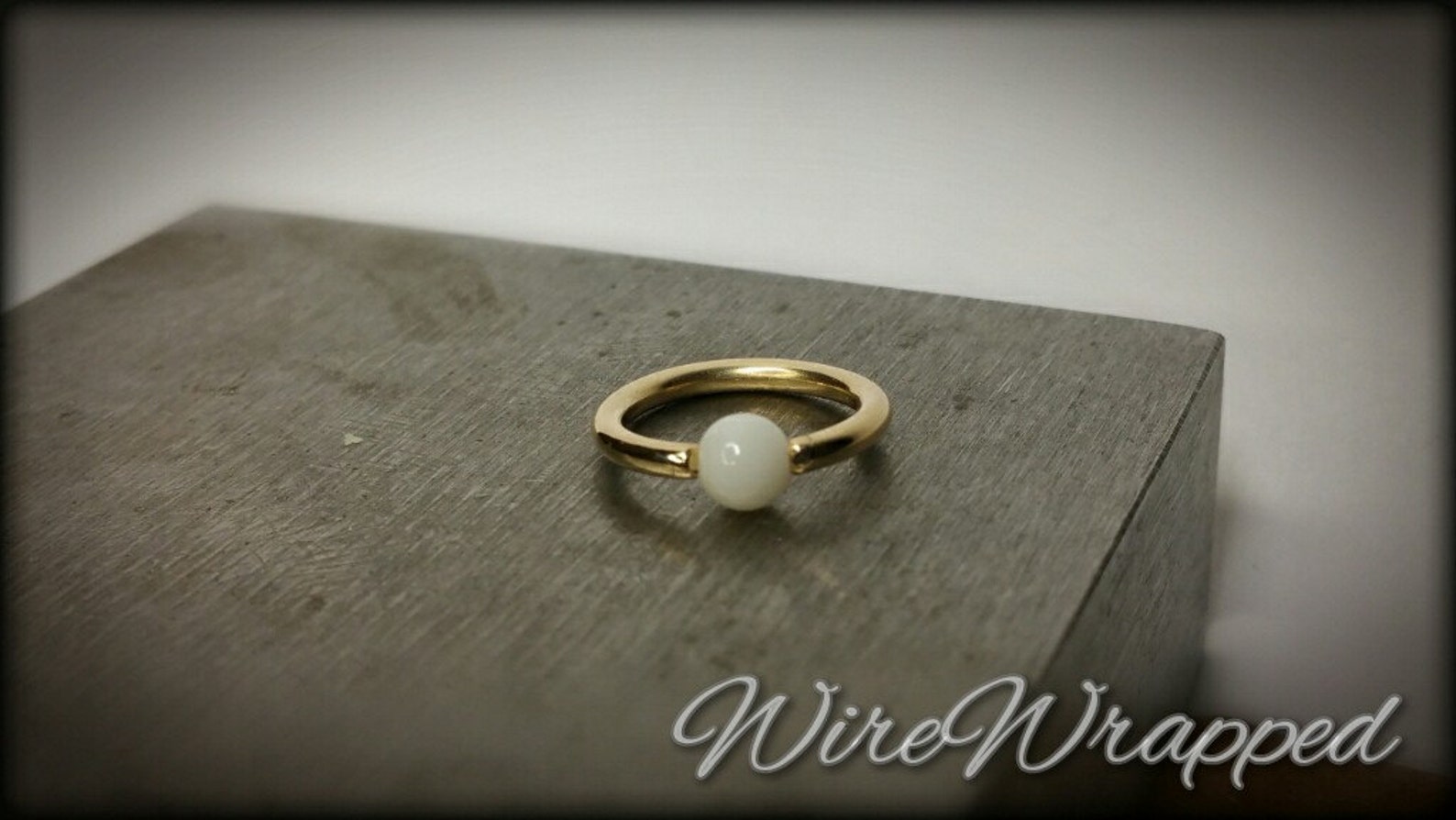 Captive Bead WHITE AGATE Stone Navel Belly Ring/ Septum Hoop VARIETY ...