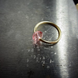 Captive Bead Ring Made With PINK Swarovski Crystal - VARIETY 16 Gauge ...