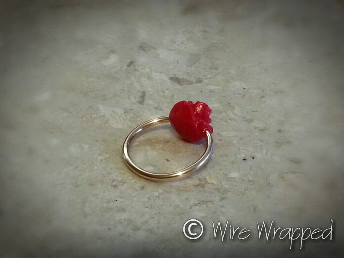 ROSE Captive Bead Red Rose Navel Belly Ring Hoop VARIETY 14 - Etsy