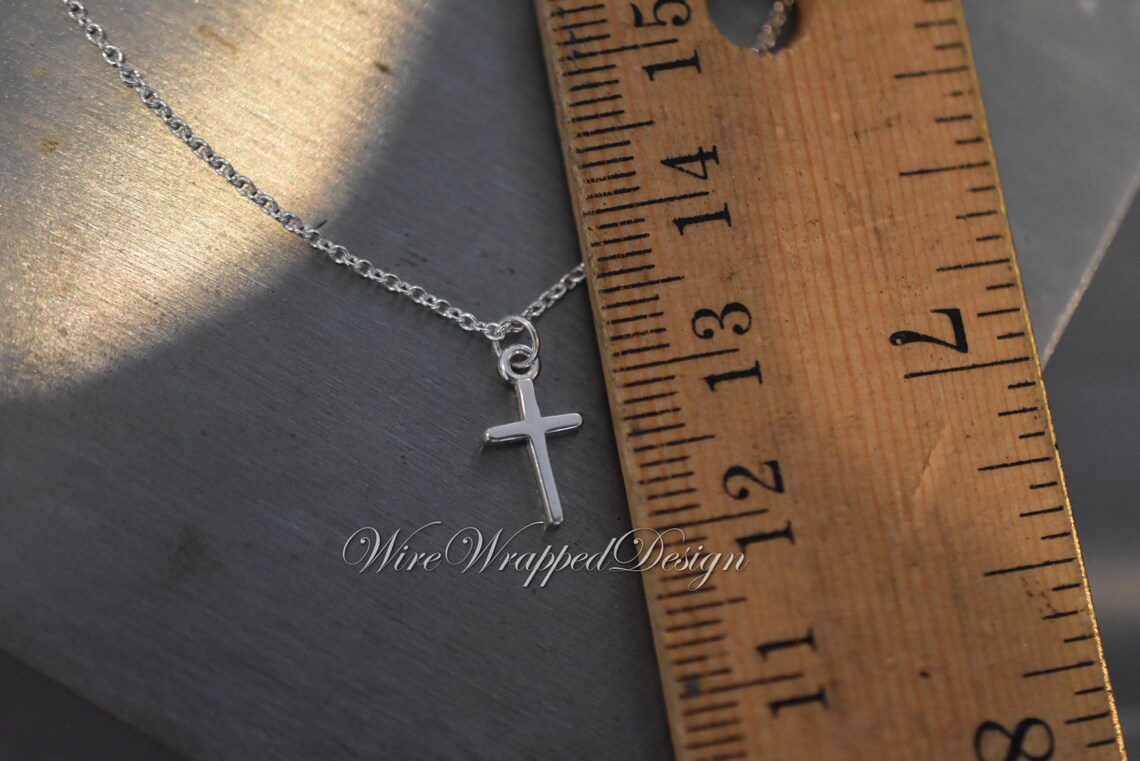 Tiny CROSS Necklace 925 Sterling Silver Very Small Cross - Etsy