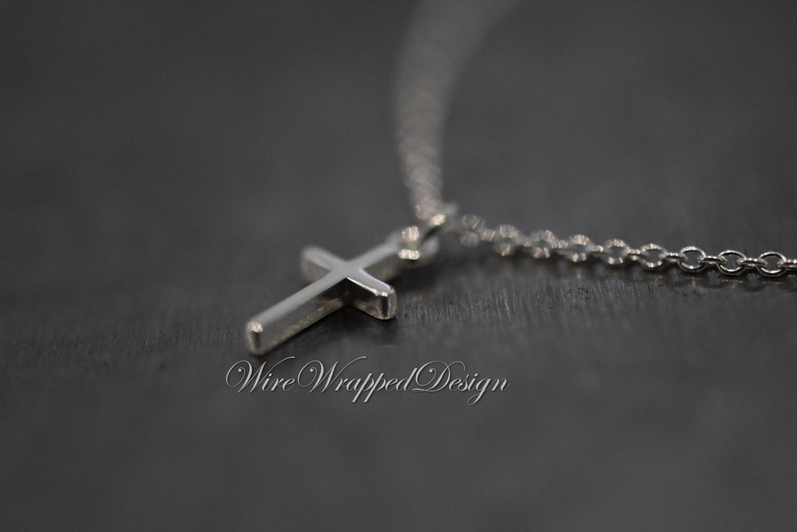 Tiny CROSS Necklace 925 Sterling Silver Very Small Cross - Etsy