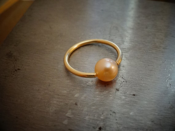 Captive Bead Genuine A-grade Lt. Pink Pearl Navel Belly Ring | Etsy