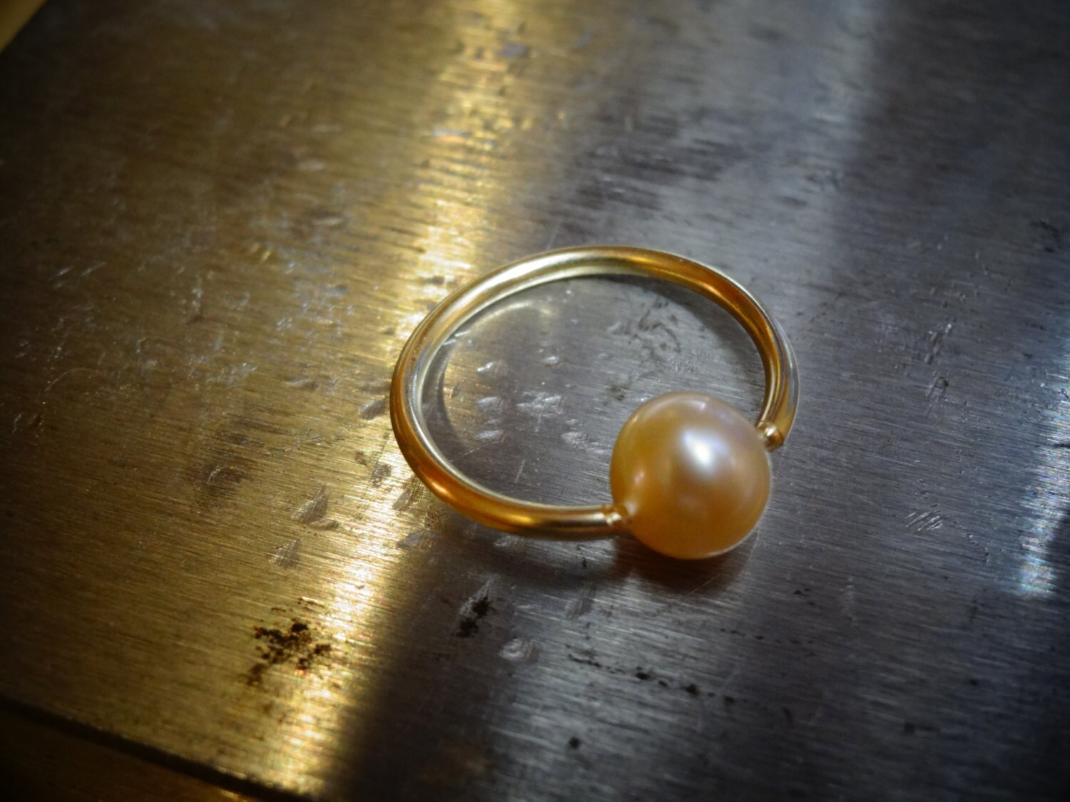 Captive Bead Genuine A-grade Lt. Pink Pearl Navel Belly Ring Hoop ...