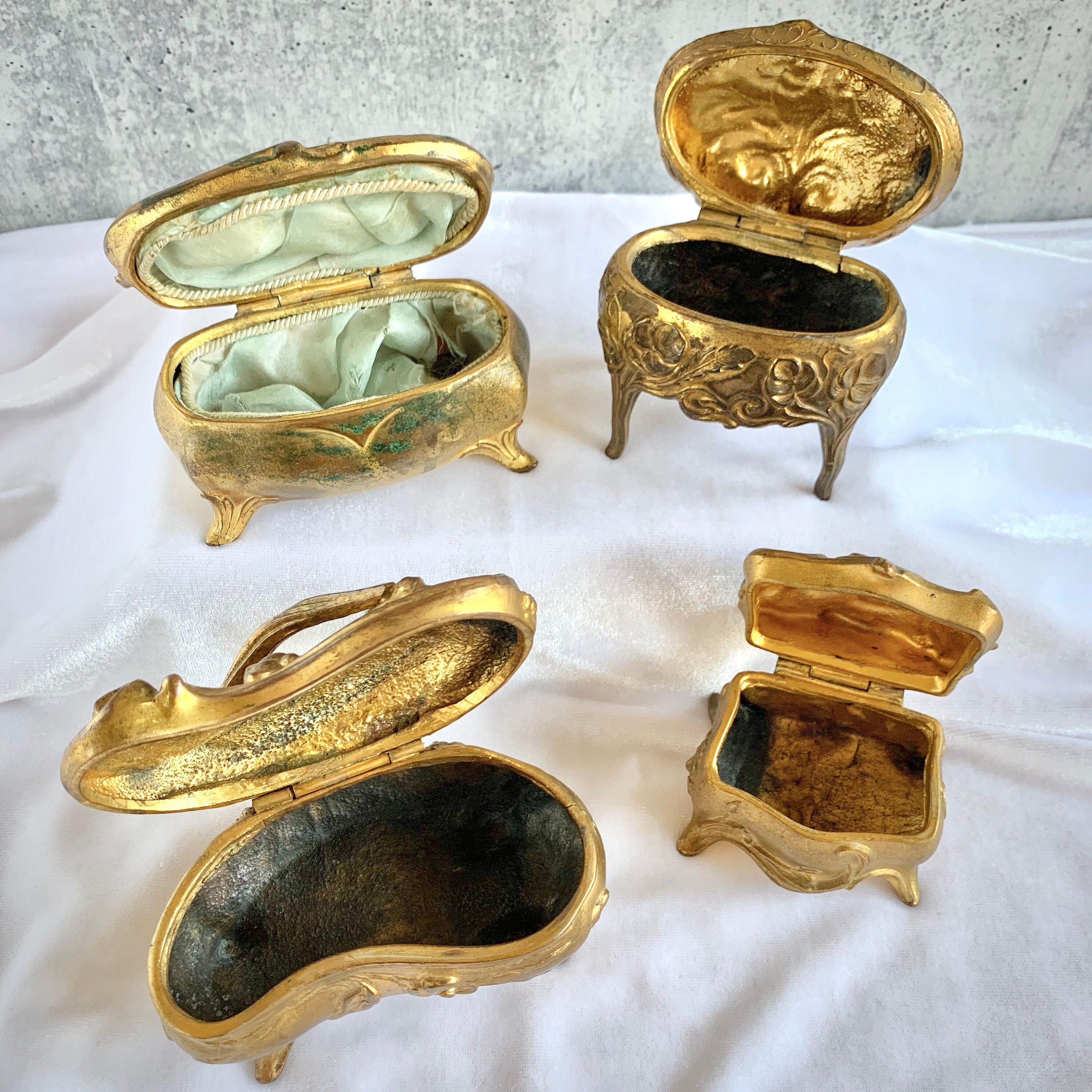 Antique Victorian Jewelry Boxes Art Nouveau Footed Casket - Etsy