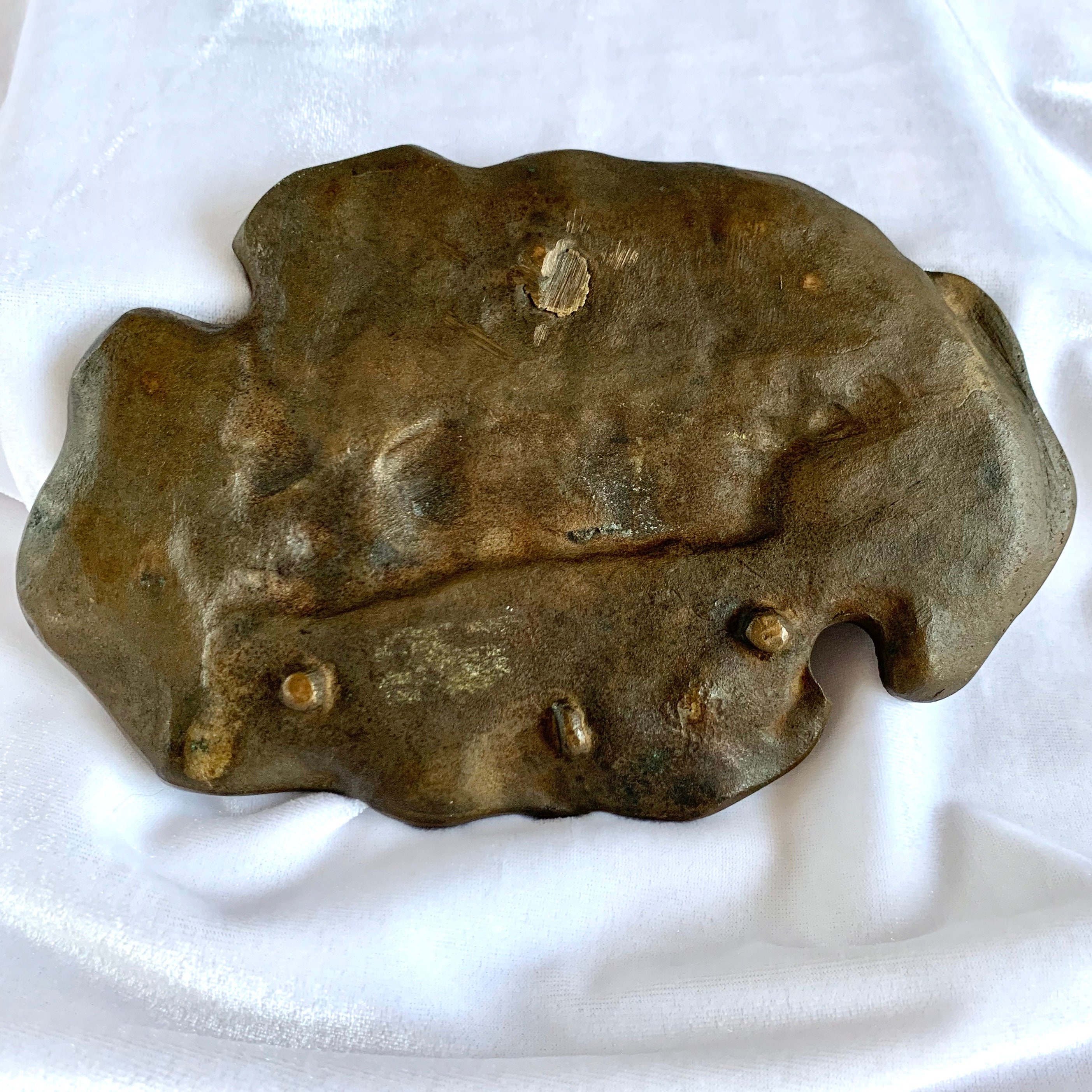Bronze Tiger Trinket Tray Big Cat Hunting in Jungle Vintage - Etsy