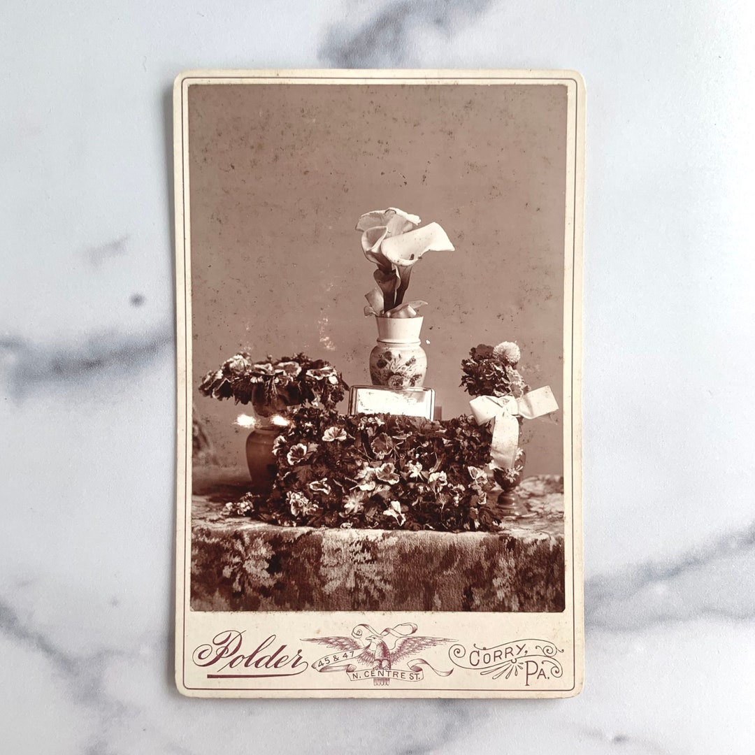 Antique Victorian Mourning Photo, Casket Plaque Photograph With Funeral ...