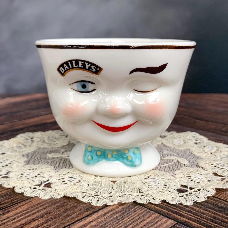 Bailey's Irish Cream Winking Eye Vintage Mugs: Kitschy Anthropomorphic ...