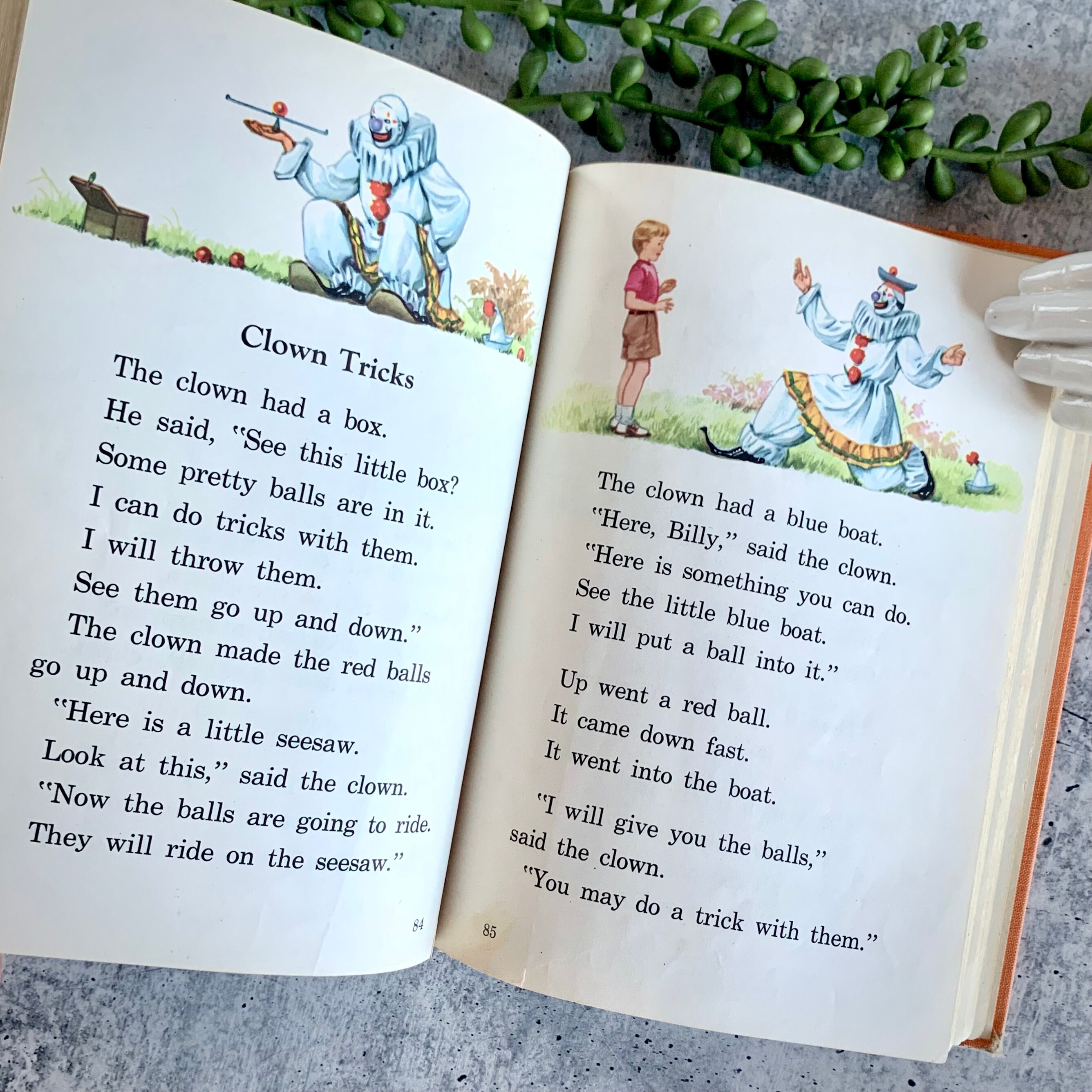 Vintage Clown Book, Many Surprises 1950's Children's Reader Textbook ...