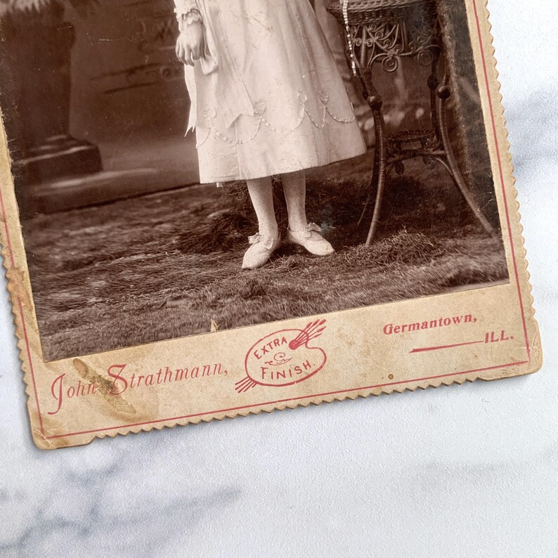 First Communion Cabinet Card Photo: Victorian Catholic Girl Portrait ...
