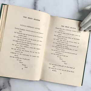 Antique Edwardian Book, the Riley Reader With Poetry by James Whitcomb ...