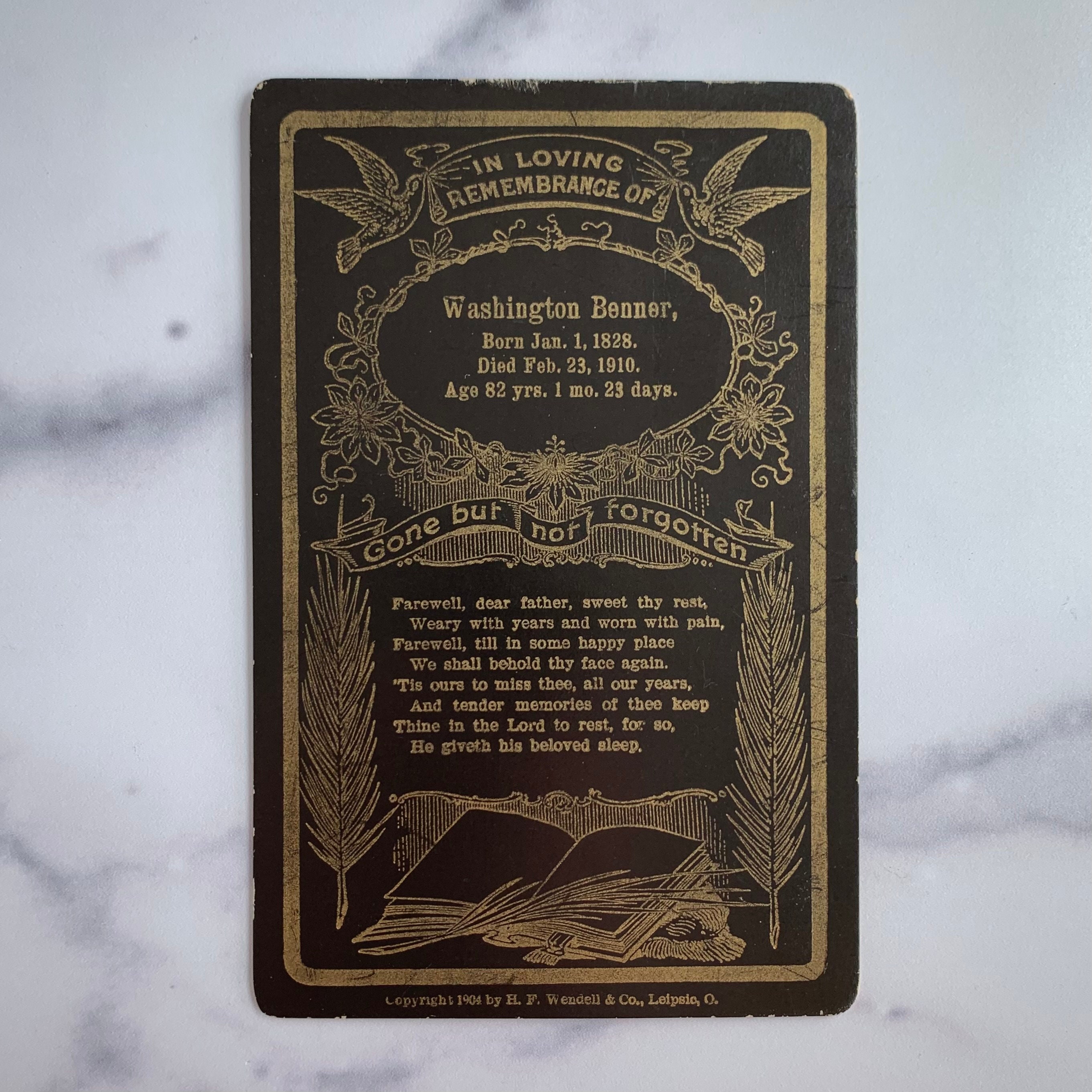 Antique Funeral Card, Edwardian Mourning Remembrance Card, Antique ...