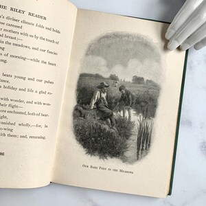 Antique Edwardian Book, the Riley Reader With Poetry by James Whitcomb ...