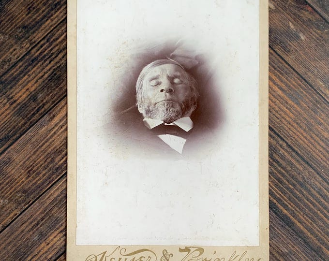 Antique Post Mortem Photo of Victorian Man, Death Photography, Mourning ...