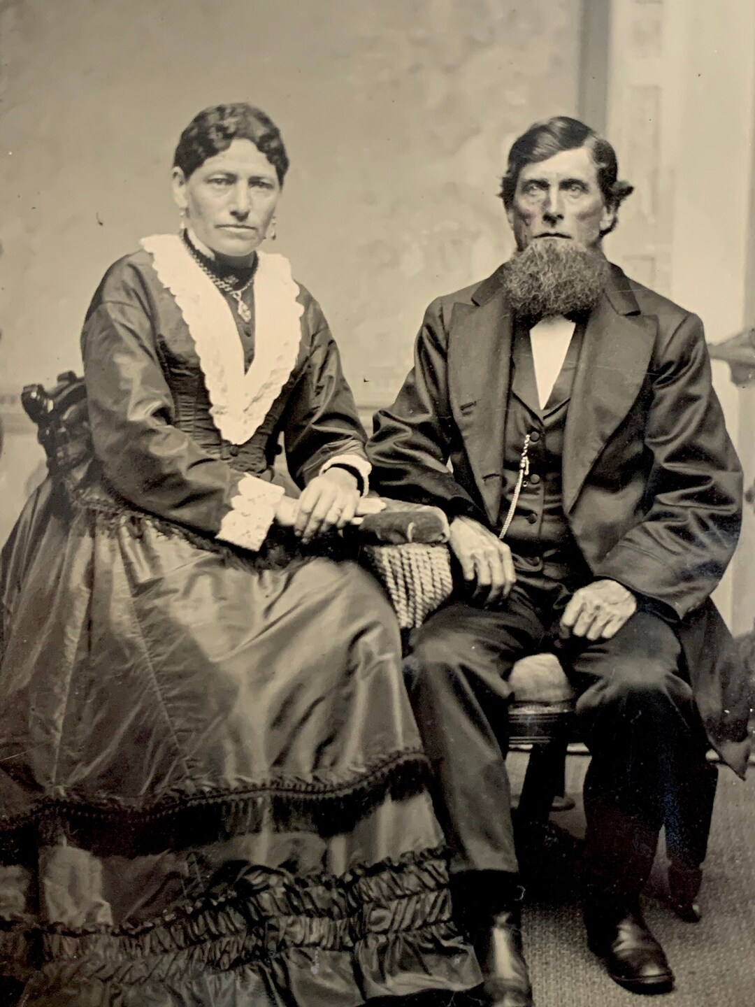 Tintype of Victorian Couple, 1800's Antique Photograph, Vintage Photo ...