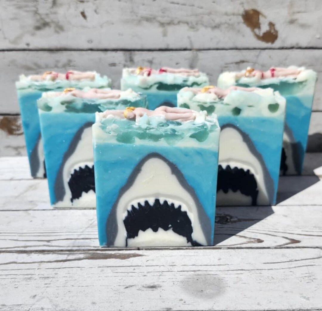 Shark Attack Soap L Handmade Artisan Soap L Cold Process Soap - Etsy