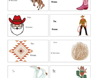 Gift Tags, Gift Labels, Printable, Digital Download, Christmas Tags ...