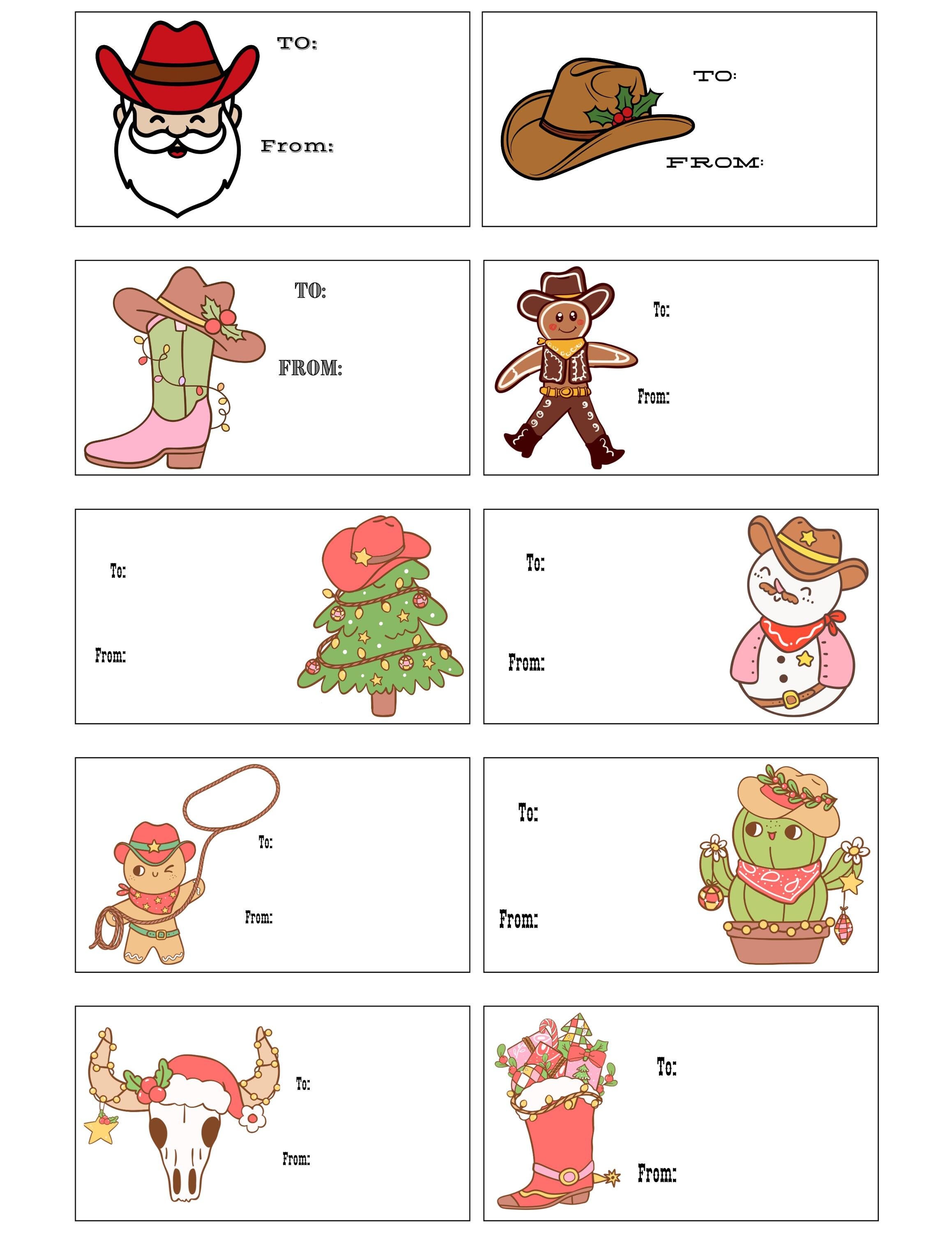 Gift Tags, Gift Labels, Printable, Digital Download, Christmas Tags ...