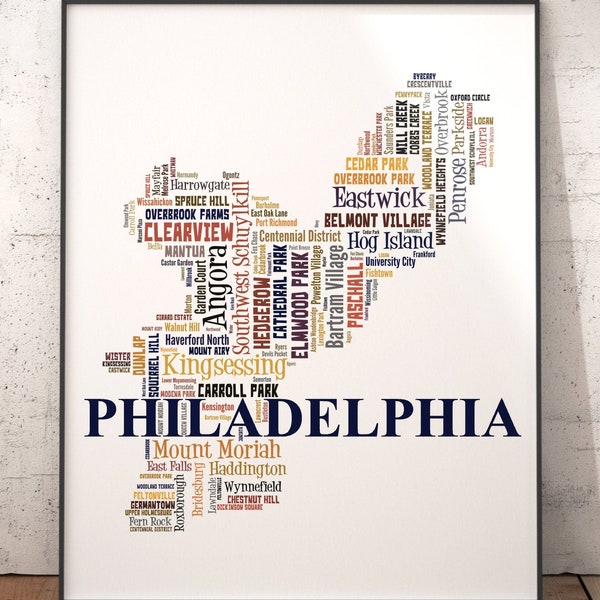 Philadelphia Map - Etsy