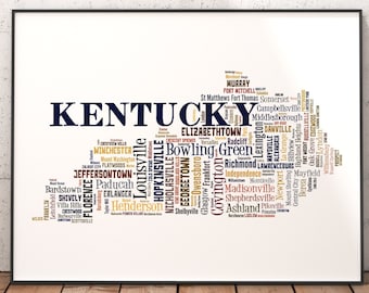 Kentucky Word Art - Etsy