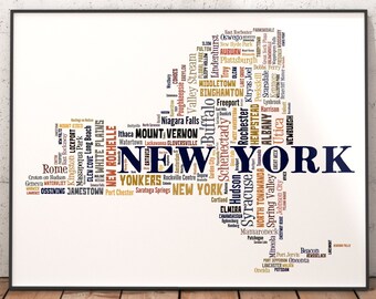 New York Word Art - Etsy