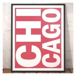 Chicago Typography Art Print, Chicago Subway Sign Print, Chicago Poster ...
