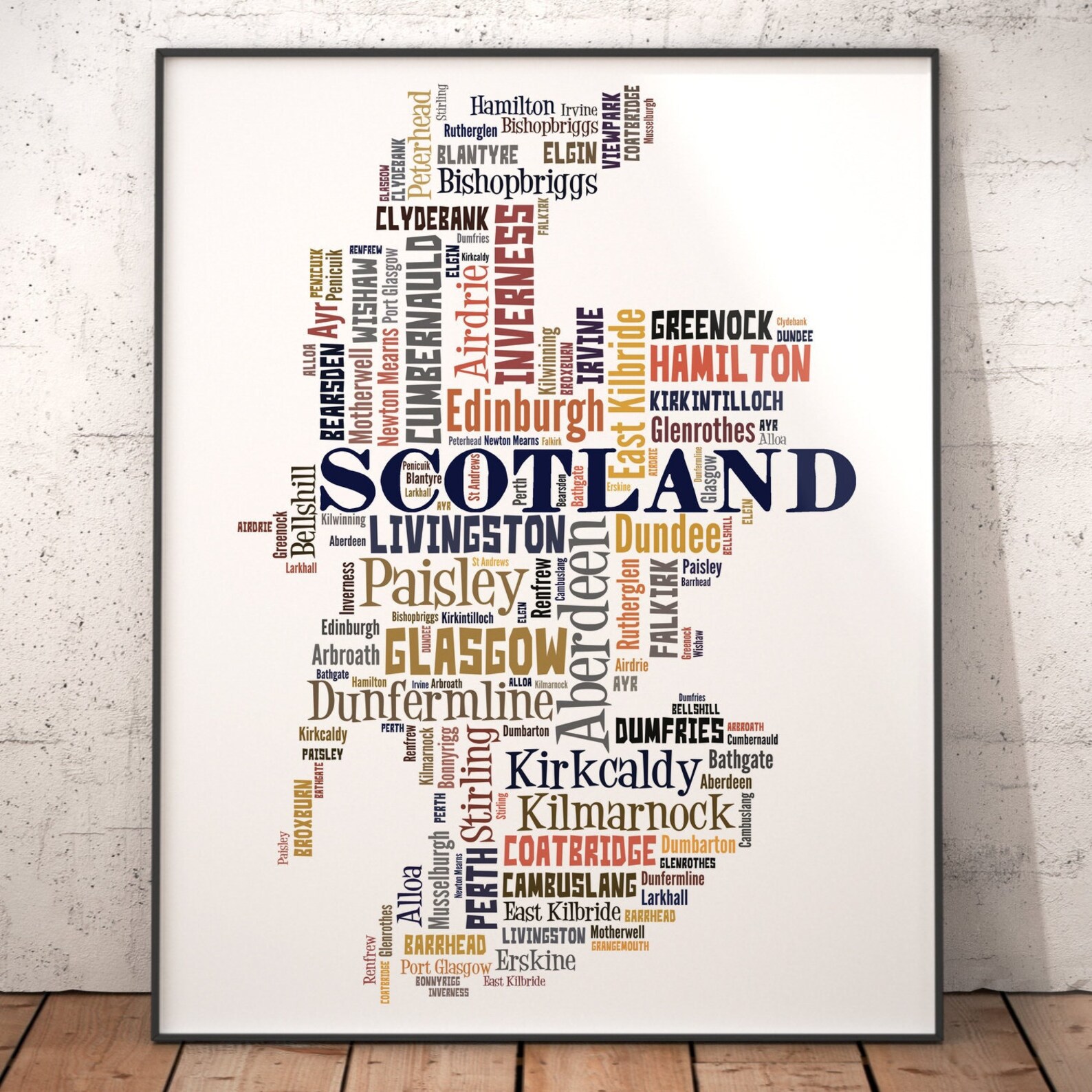 Scotland Map Art Scotland Art Print Scotland City Map - Etsy