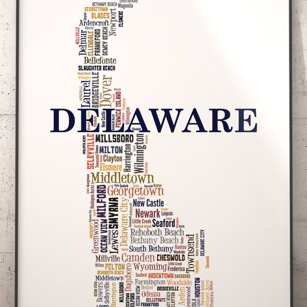Delaware Poster - Etsy