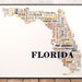 Florida Map Art, Florida Art Print, Florida State Map, Florida ...
