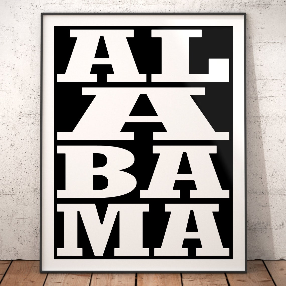 Alabama Subway Sign Print Alabama Typography Art Print - Etsy