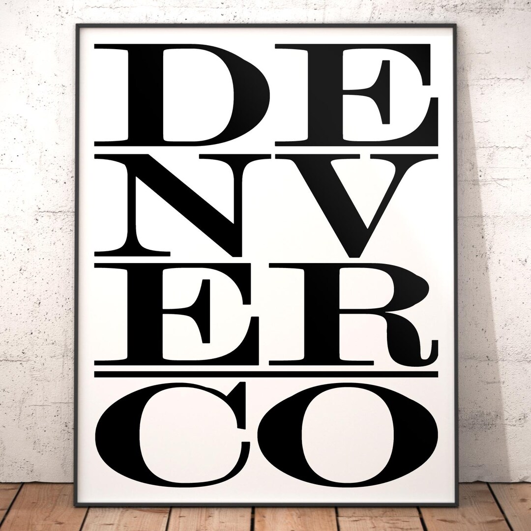 Denver Typography Art Print, Denver Subway Sign Print, Denver Poster ...