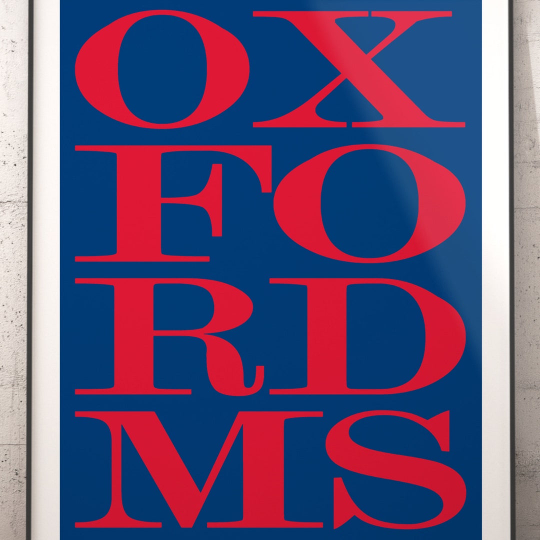 Oxford Subway Sign Print, Oxford Typography Art Print, Oxford Poster ...