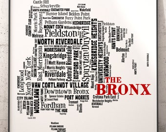 The Bronx Colorful Poster Print, the Bronx Photo Art, the Bronx Decor ...