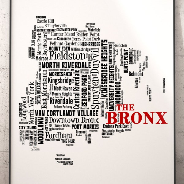 Bronx Map - Etsy