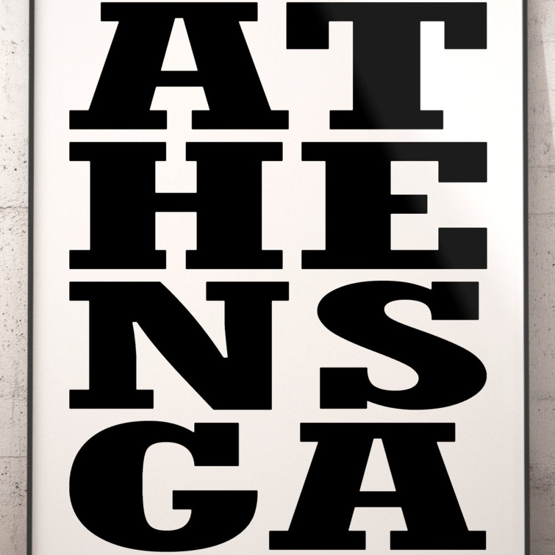 Athens Georgia Subway Sign Print, Athens Typography Art Print, Athens ...